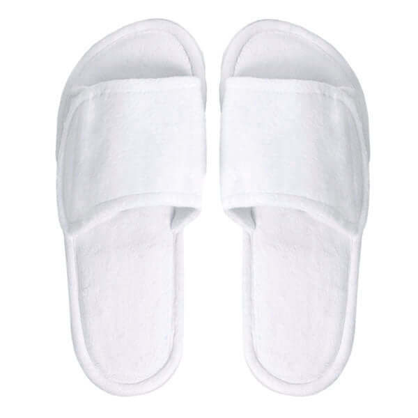 Personalised Coral Fleece Adjustable Open Toe Slippers – Snuggly